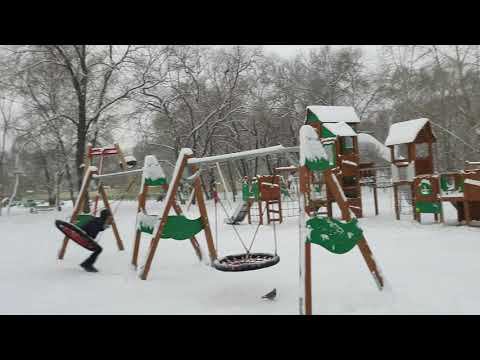 Обзор парка "Сад Победы" г. Челябинск 3 декабря 2023 г