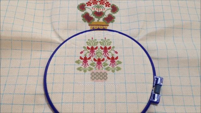 Совместный проект от Совиного леса "Комнатные цветы". Отчет 2 (части 2 - 5) / вышивка крестиком