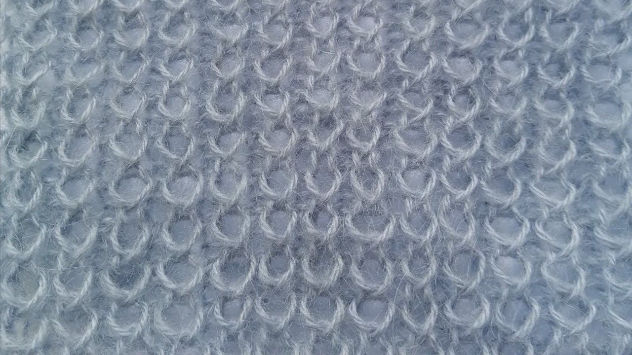 Узор в стиле кондо, спицами