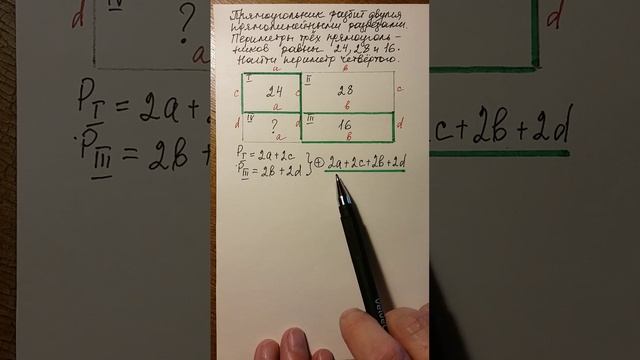 Периметр прямоугольника.