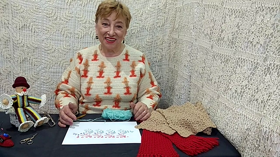 Шарф "Рельефный". Мастер-класс по вязанию крючком от О. С. Литвиной.