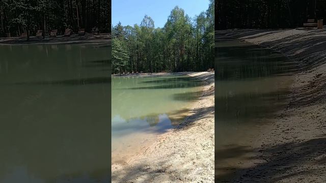 Красивый благоустроенный пруд Макеевка в чаще леса недалеко от ЖК ТОМИЛИНО-ПАРК #жктомилинопарк