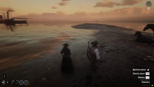 RDR 2 RP FlatIron Ида и Артур, невеста и жених общаются / рыбачат
