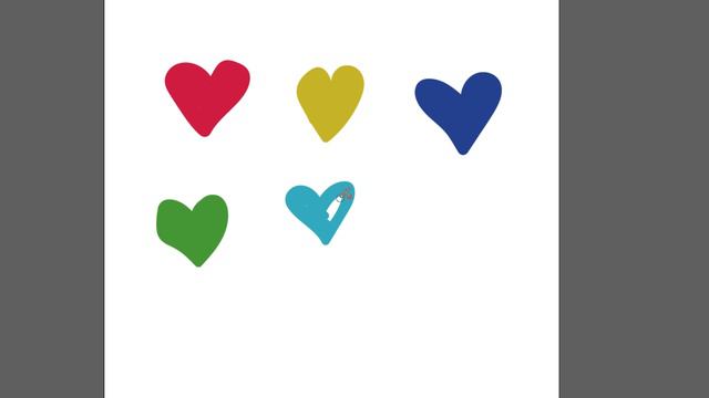 Рисуем сердечки детям часть 15