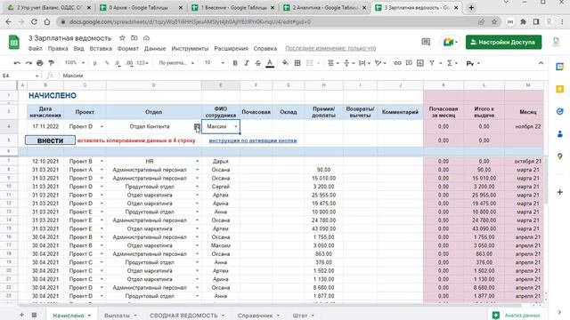 Начислено ЗП