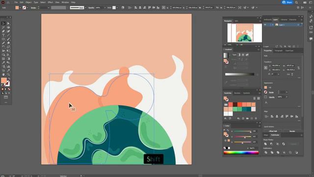 РИСУЕМ МИЛУЮ ДЕВУШКУ С ПЛАНЕТОЙ ЗЕМЛЯ _ УРОК В ADOBE ILLUSTRATOR
