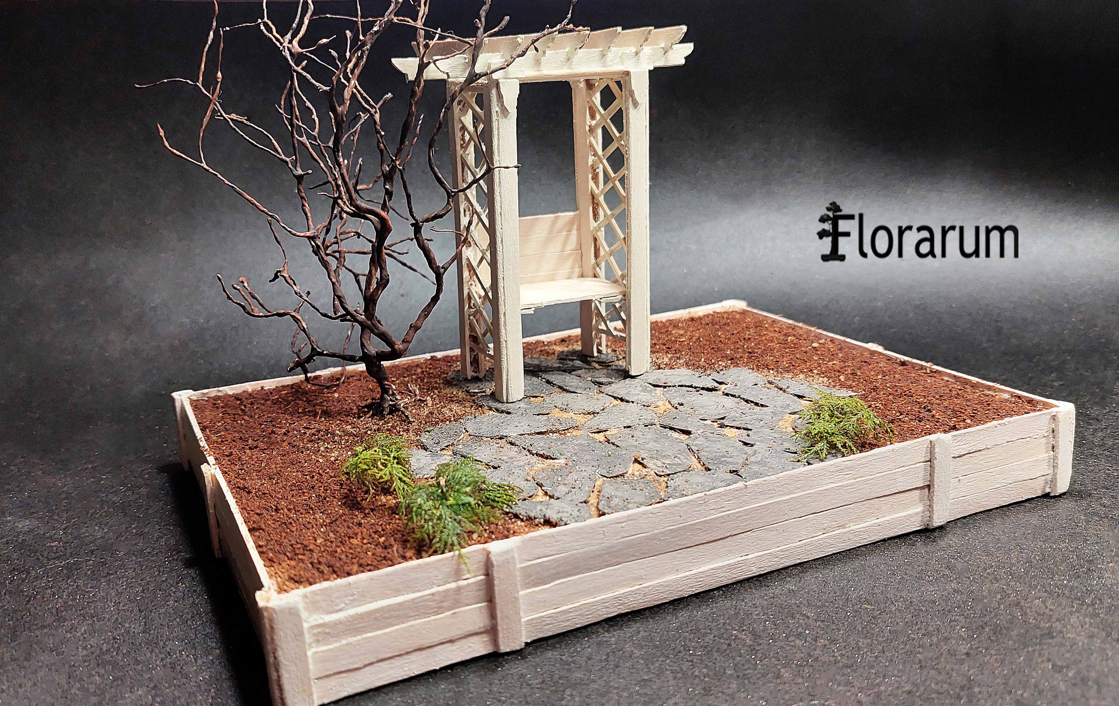 Делаем деревянную миниатюрную арку из мешалок для кофе #Shorts