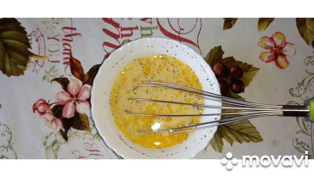 Омлет с грибами и цветной капустой, невероятно вкусный.