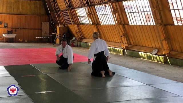 Ханми Хандачи Шомен учи Ирими наге. Наталья Руднева, 6 дан айкидо Айкикай. 2021 г.