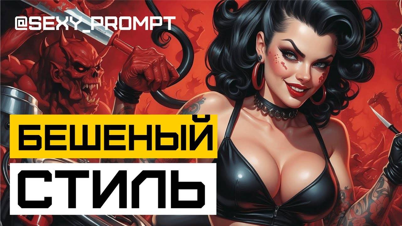 Бешеный стиль Lowbrow в Leonardo ai. НЕЙРОСЕТЬ рисует изображение