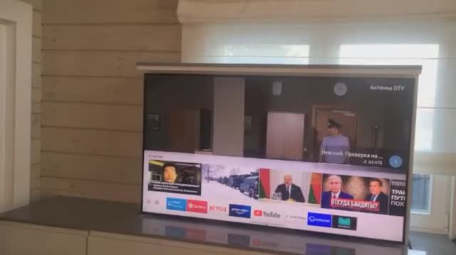 ТВ 65 дюймов из подоконника. Лифт Linak