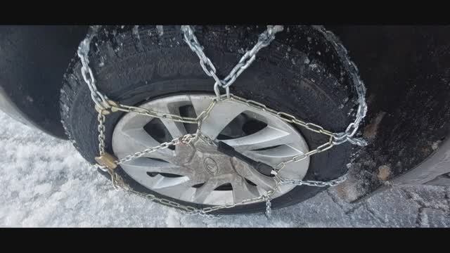 Цепи противоскольжения по мокрому снегу