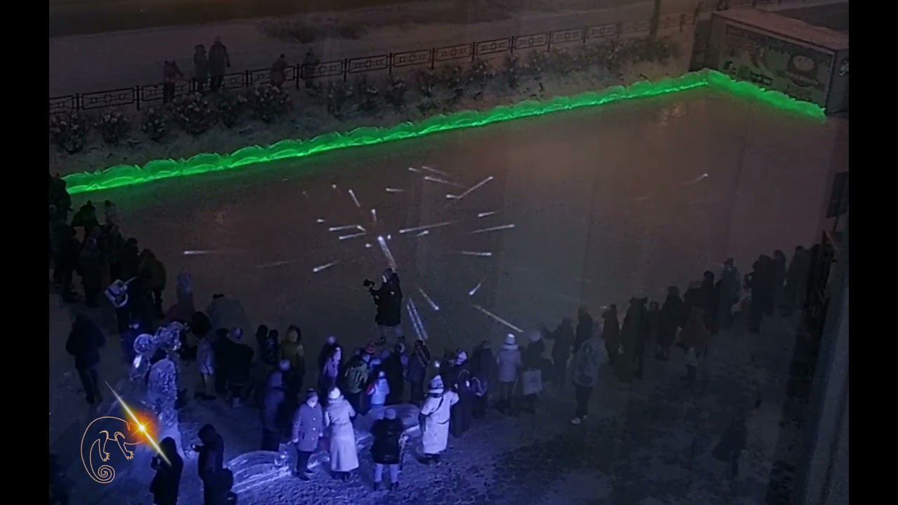 Лазерное шоу на льду | Открытие катка