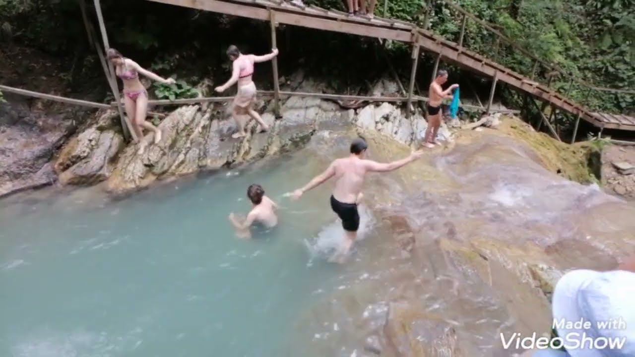 Купание в ледяной воде водопада, Сочи (Головинка), 19.07.2023