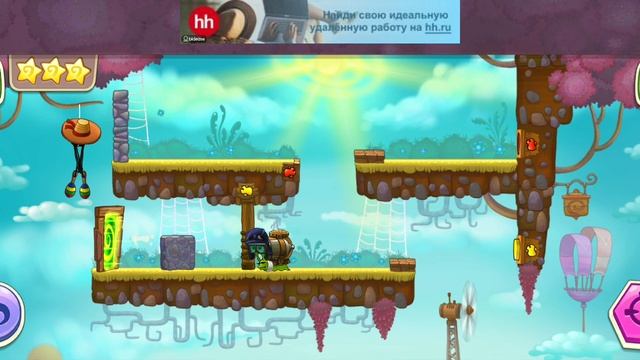 Улитка боб 3. Проходим уровни 12-17. Возвращаемся вначале за пропущенной звёздочкой в прошлой серии.