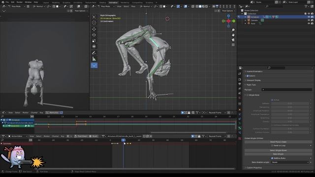 #2 анимация персонажа в blender