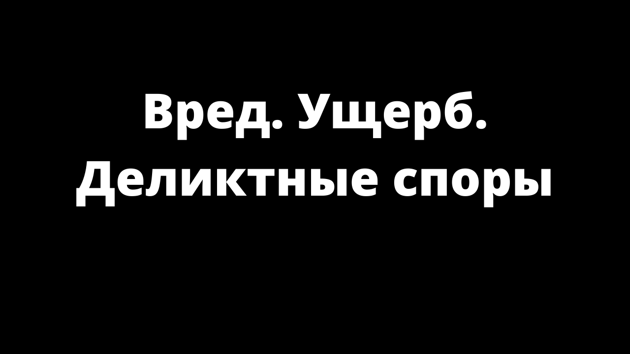 Вред. Ущерб. Деликтные споры.mp4