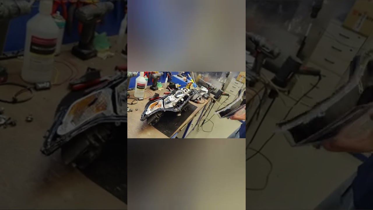 Установка линз Mitsubishi outlander 2020