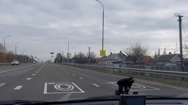 Зима на Кубани. Дороги Краснодарского края. Трасса А-289.
