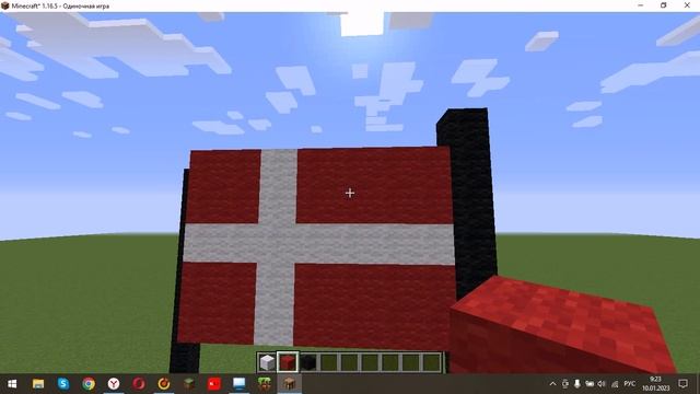 Строю флаг Дании в Minecraft| Тайзер Minecraft
