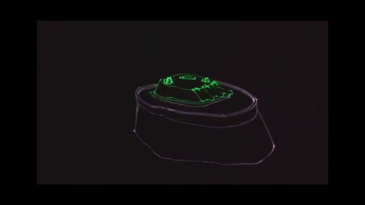 Лазерное шоу на скалах