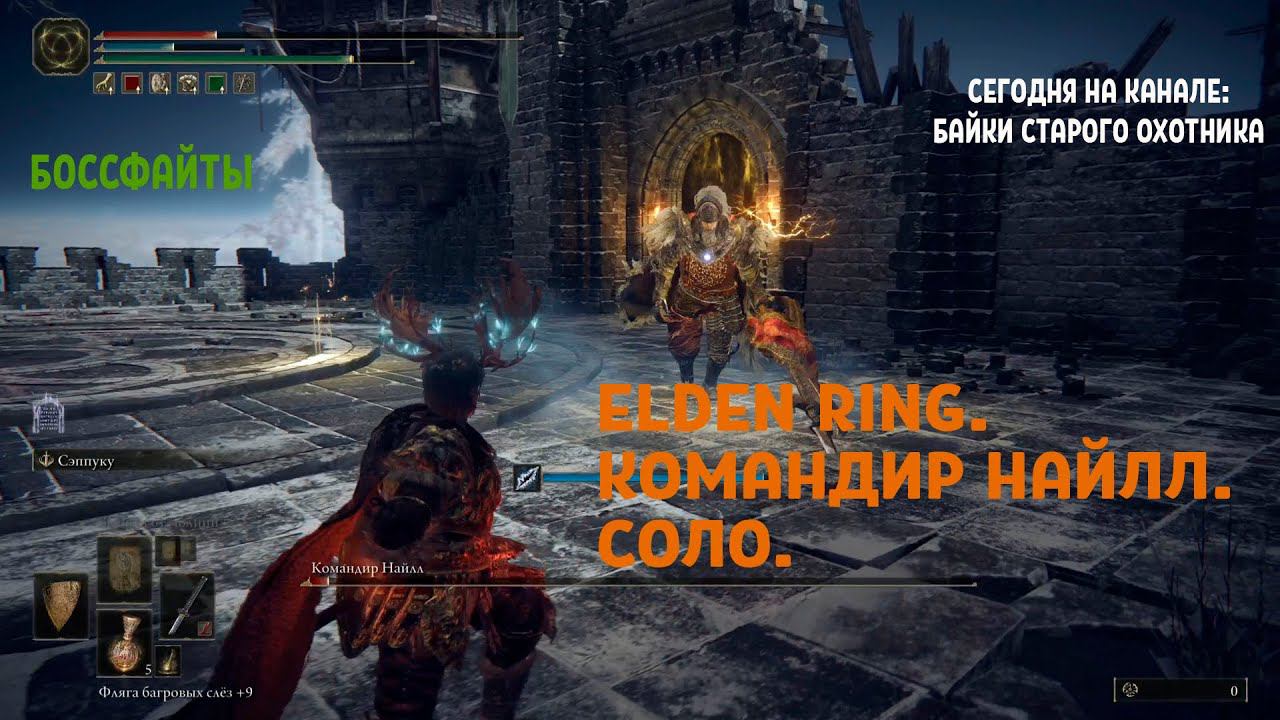 Командир Найлл (Commander Niall).  Боссфайт.  Соло.  Клык ищейки на старте, далее Нагакиба с Сэппуку