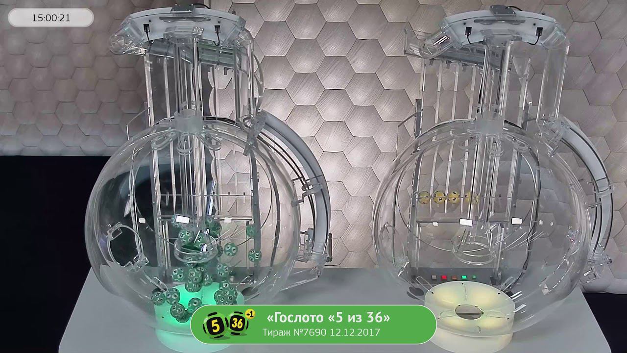 Столото представляет | Лотерея «Гослото «5 из 36». Тираж № 7690 от 12.12.2017 г.