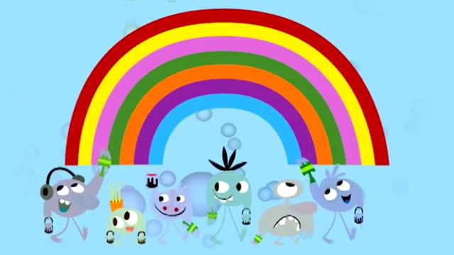 Песня для детей на английском языке "Rainbow Song" - "Учим цвета радуги"