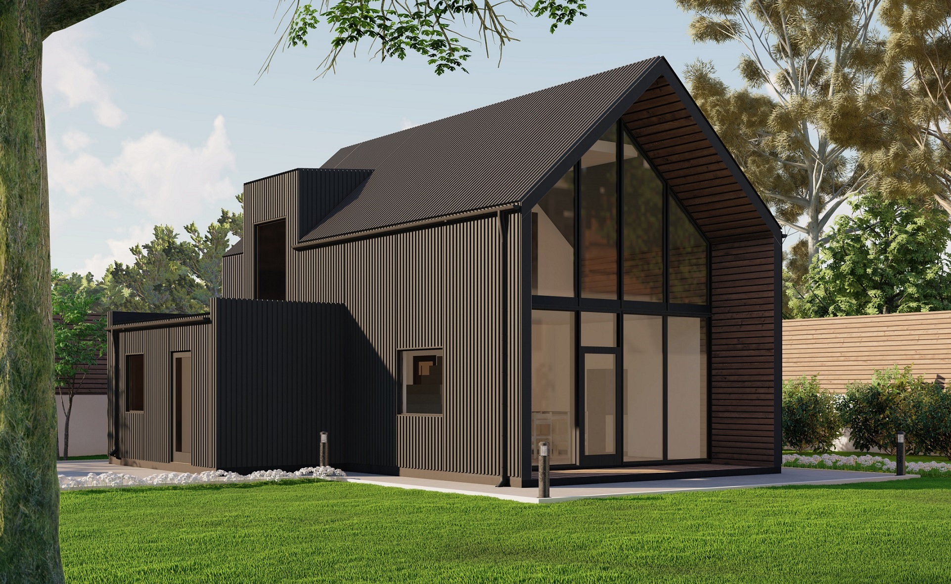 Проект 2-х этажного BarnHouse 114 кв.м.