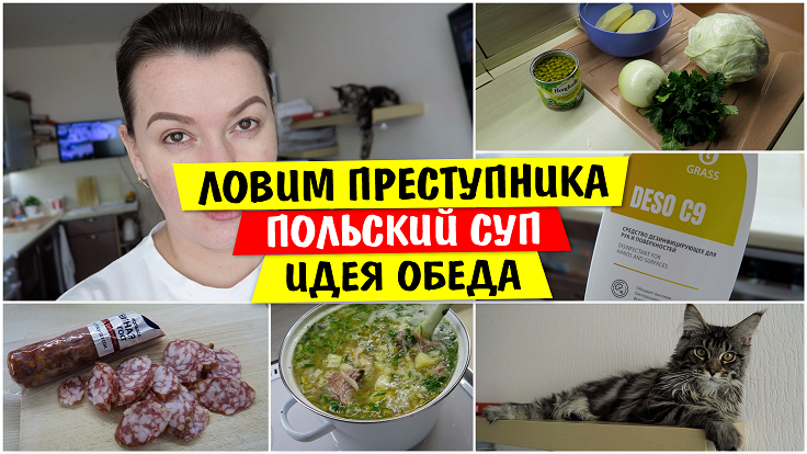 Ловим ПРЕСТУПНИКА / Польский СУП / Идея ОБЕДА / Семейный влог