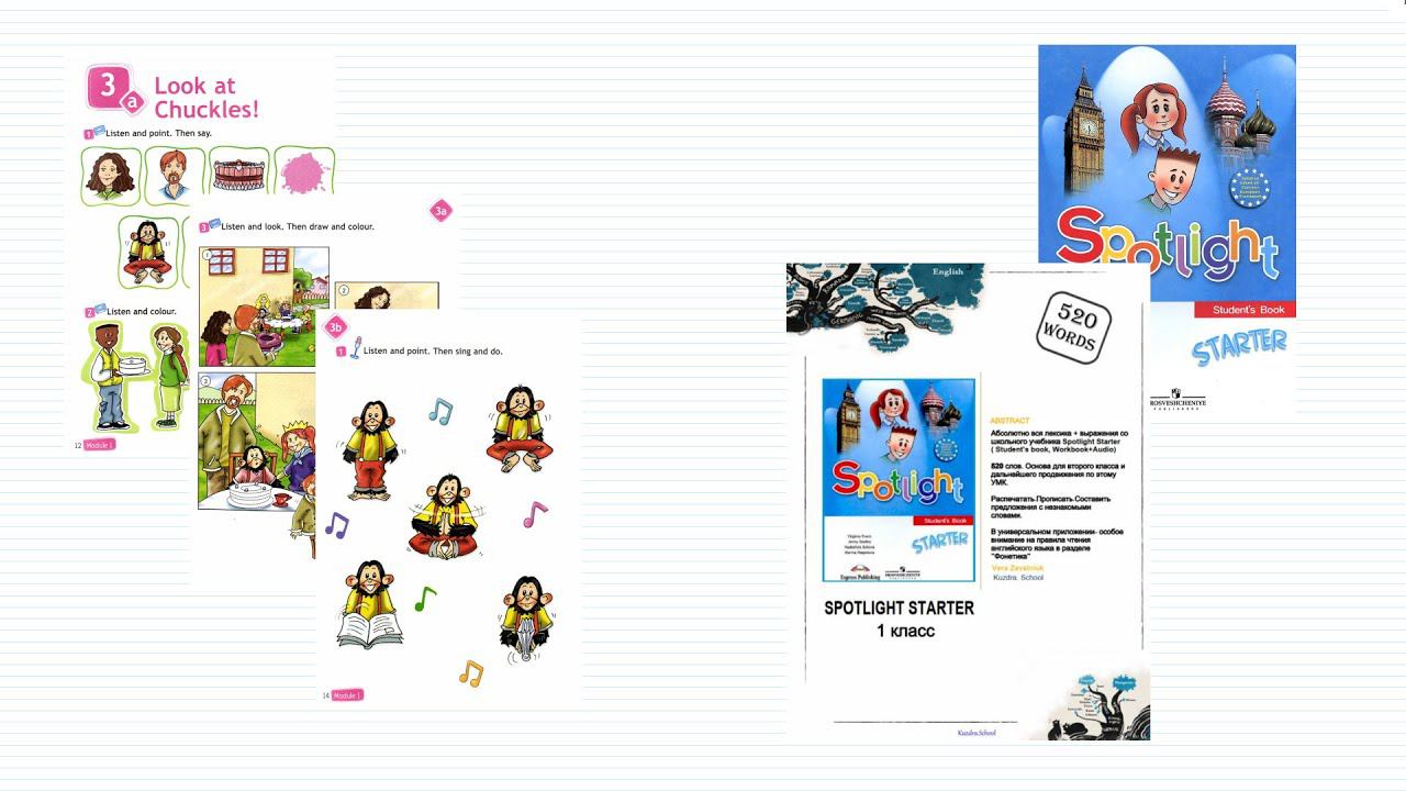 5. Spotlight Starter. Student's book + Workbook. Unit 3