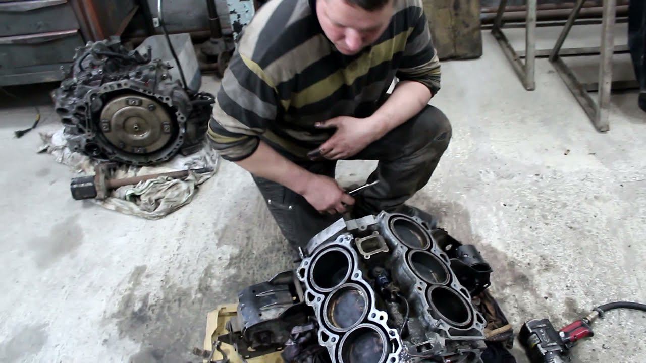Жесткий стук в двигателе VQ35DE. Nissan Teana J31. Часть 1. Механическая часть. Ремонт.