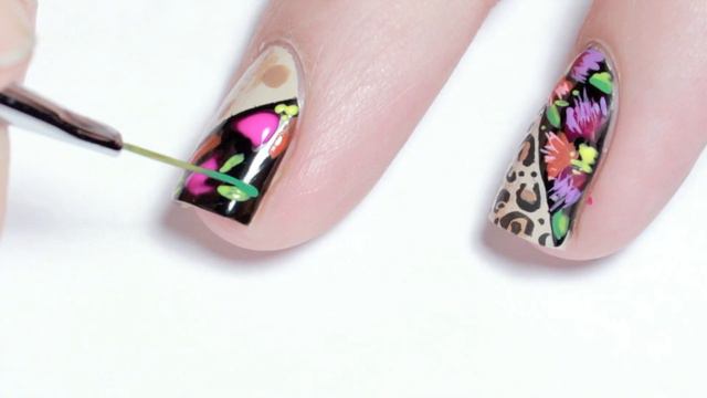 Leopard & Floral ｜ Nail Art