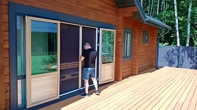 Москитная Сетка на Дверь. Система: Плиссе.