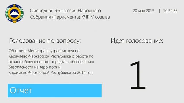 Очередная 9-я сессия Народного Собрания (Парламента) КЧР V созыва