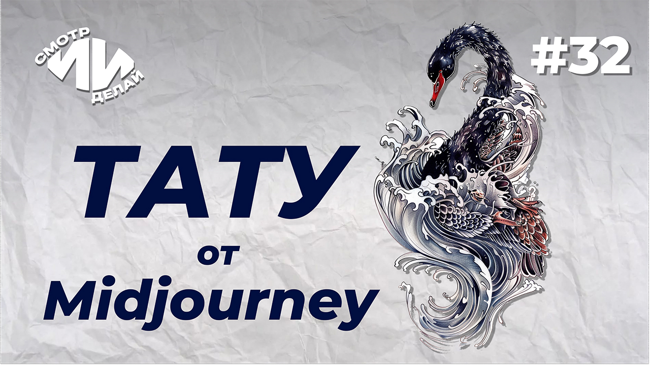 Генерируем эскизы татуировок в Midjourney | СмотрИИделай. Урок 32