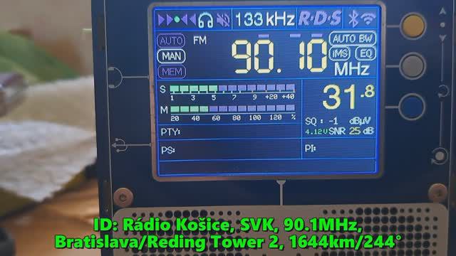16.06.2024 06:23UTC, [Es, qrp], Rádio Košice, Словакия, 90.1МГц, 1644км, 100Ватт