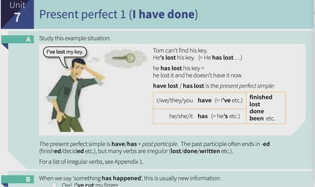 7. Present Perfect (result)