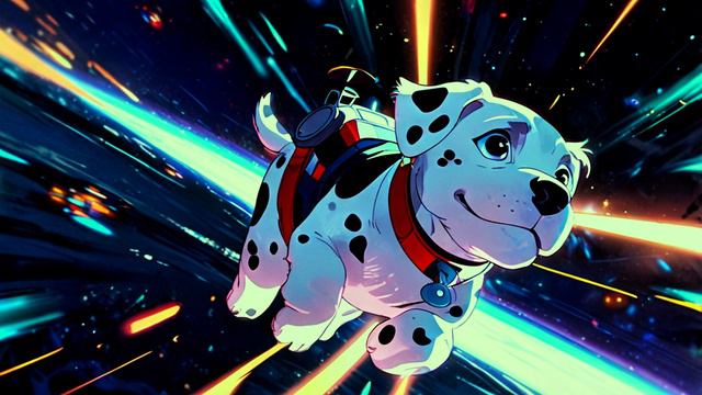 щенок в космосе