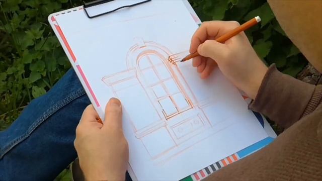 Мастер-класс «Скетчинг архитектурного элемента музея Добролюбова».