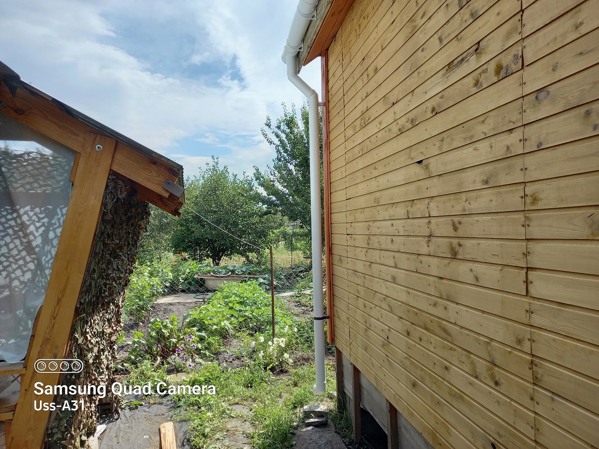 Монтаж водосточной системы в каркасном доме 6х6 м, своими руками