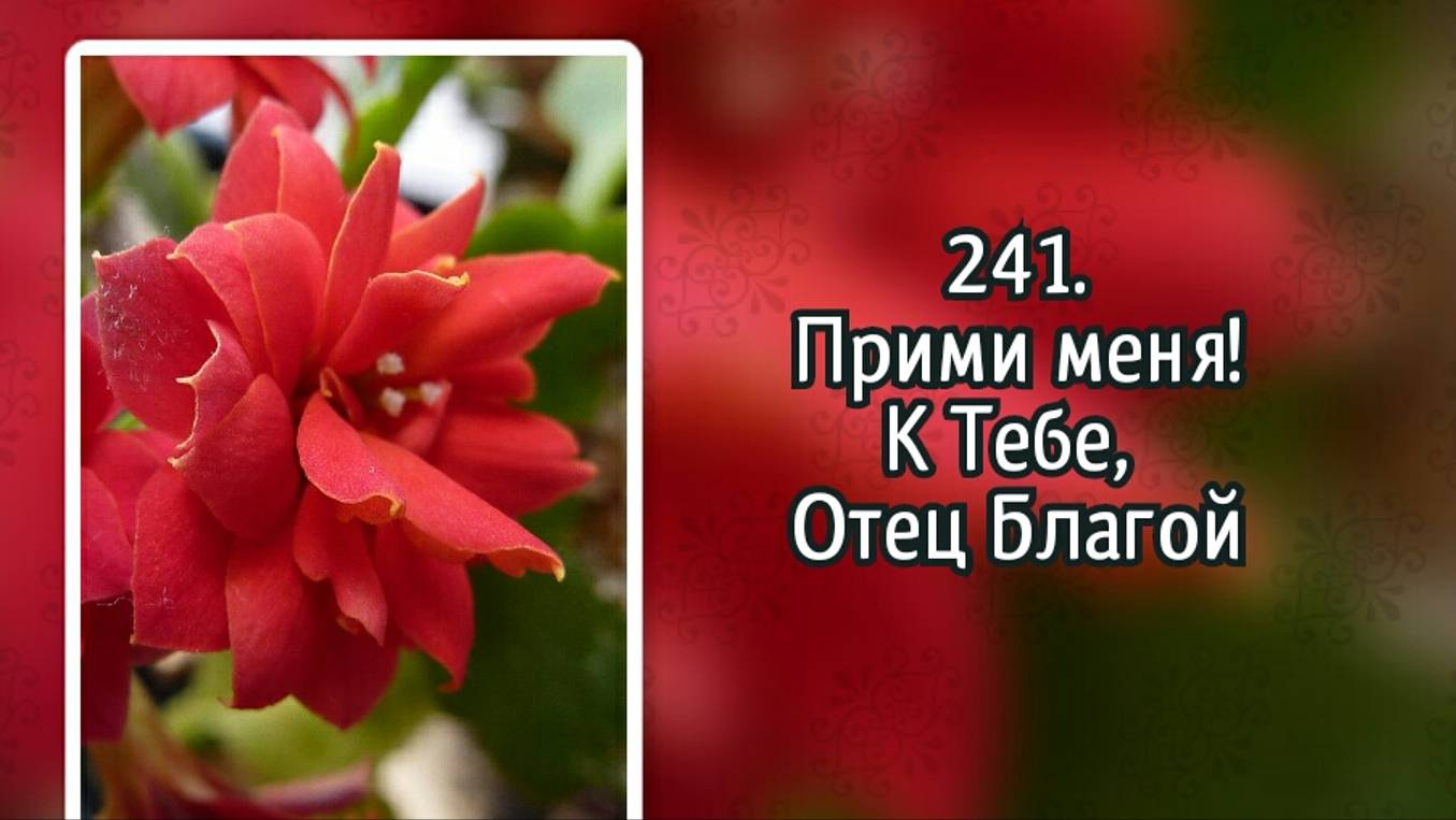 Гимны надежды 241 Прими меня! К Тебе, Отец Благой (-)