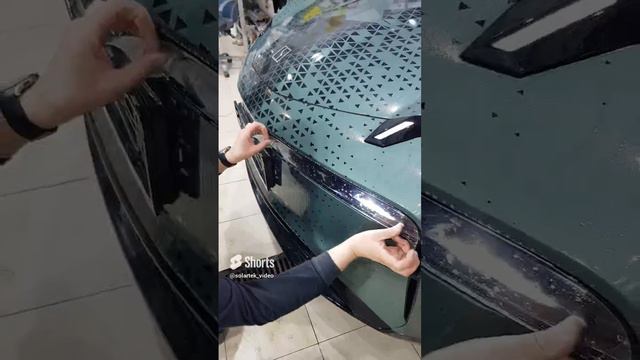 Нанесение плёнки на фары Zeekr X SOLARTEK #lightsfilm #lights