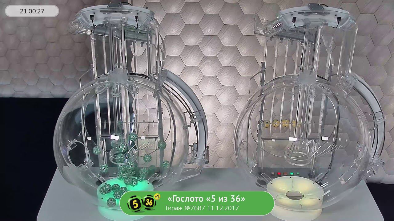 Столото представляет| Лотерея «Гослото «5 из 36». Тираж №7687  от 11.12.2017 г.