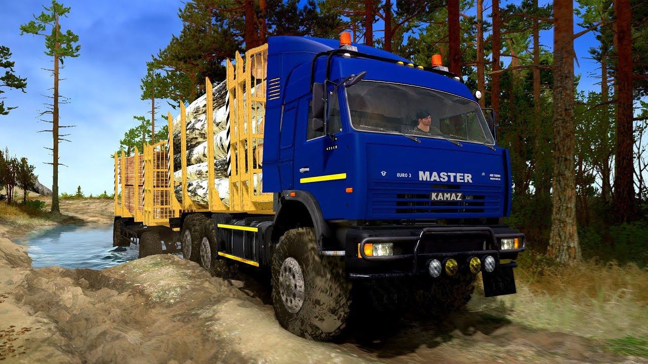 Spintires: MudRunner Kамаз 43118 Сайгак Доставка груза на лесопилку