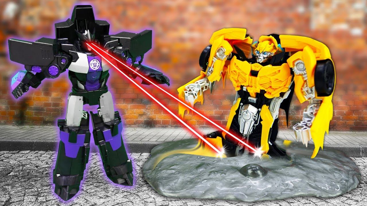 Новые игры Трансформеры - Мегатрон vs Бамблби! Кто поможет Автоботу? – Онлайн видео для мальчиков