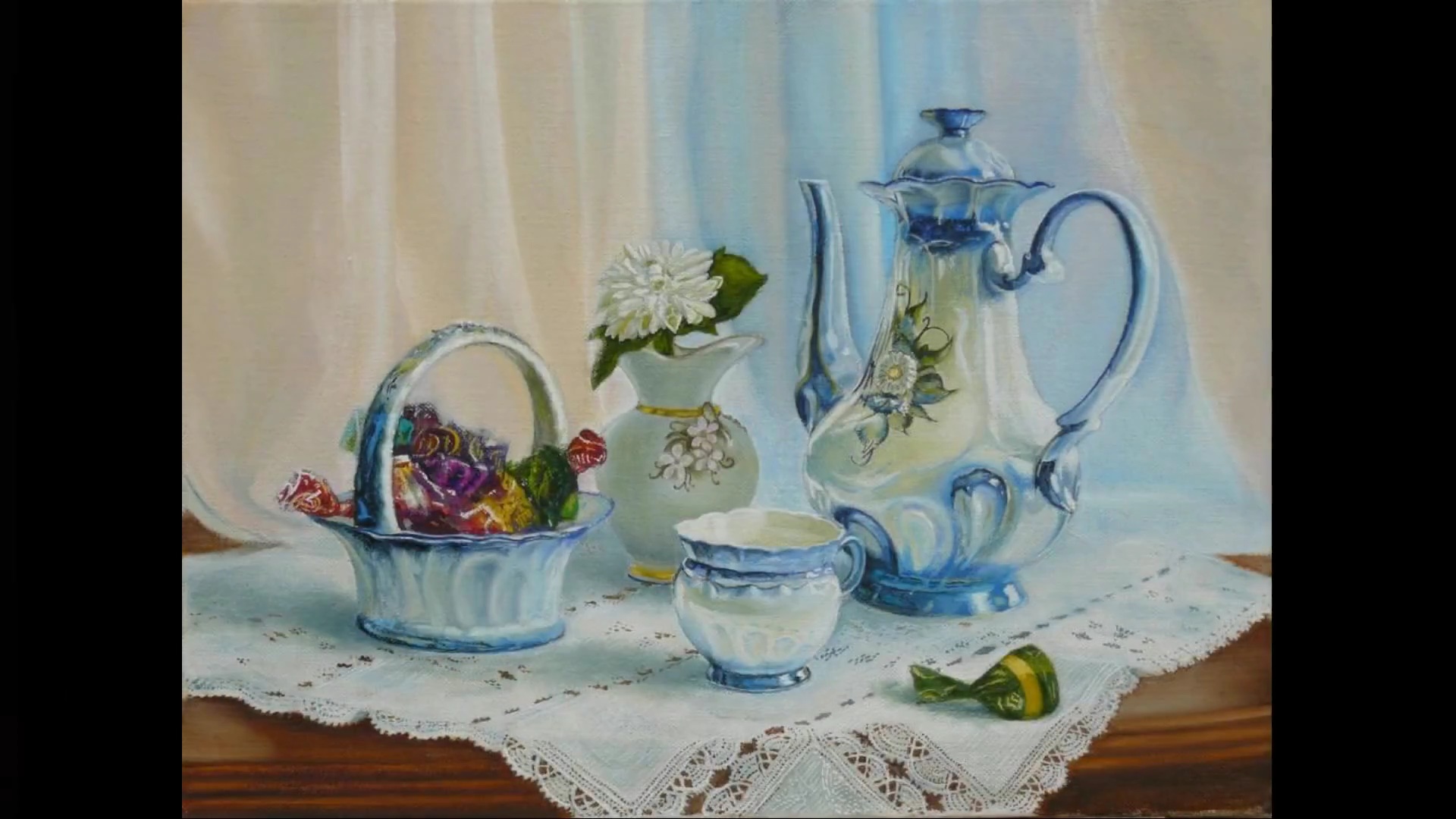 Гжель в натюрмортах