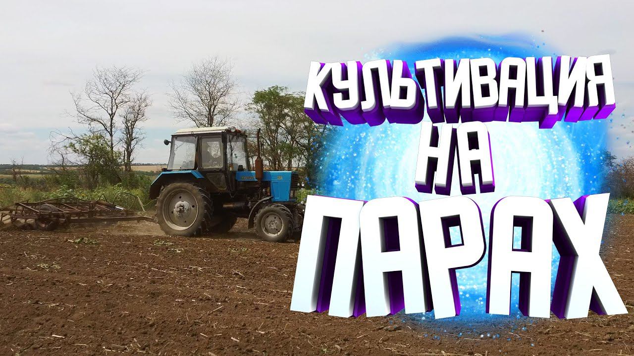 МТЗ 82 с культиватором КПС 4 на парах (второй заход)