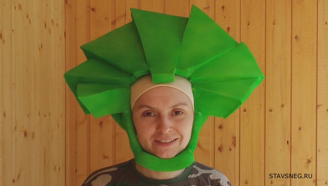 Шапочка-маска из поролона для костюма фиксика Папуса