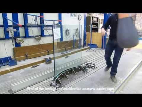 Алюминиевый профиль ограждений Sadev SABCO Маятниковый тест